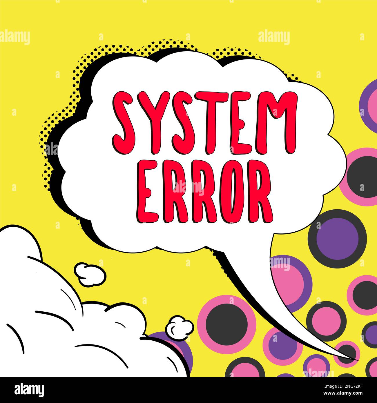 Handwriting text System Error. Business showcase Technological failure Software collapse crash ...