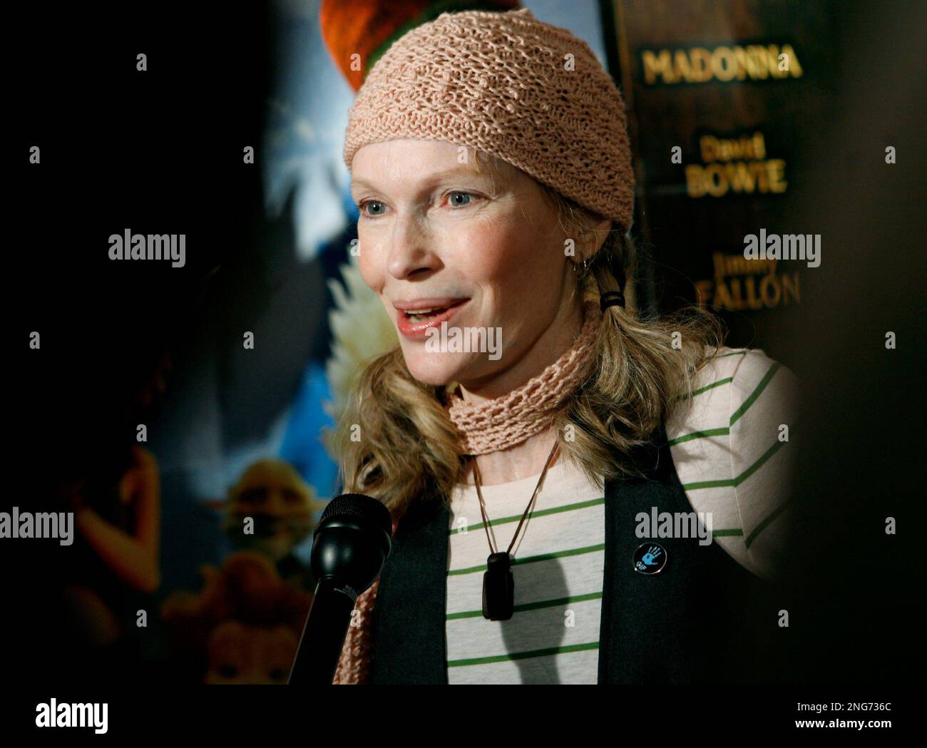 Actress Mia Farrow arrives to the premiere of her new movie "Arthur and ...