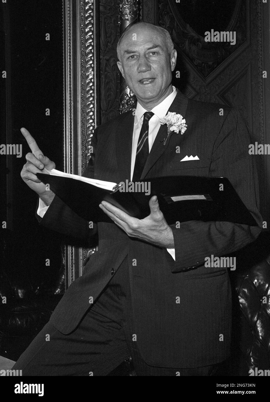 Sen. Strom Thurmond (D-South Carolina) poses outside the Senate chamber ...
