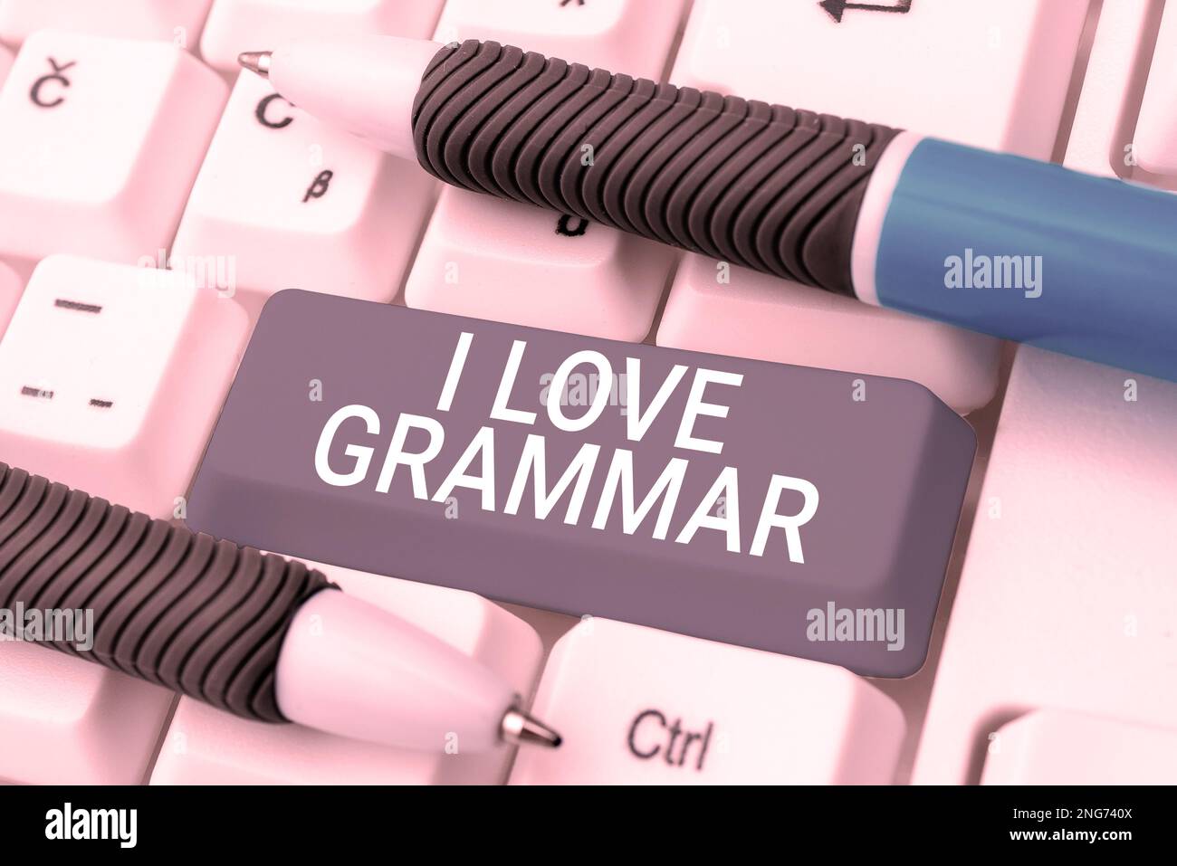 Sign displaying I Love Grammar. Business idea act of admiring system ...
