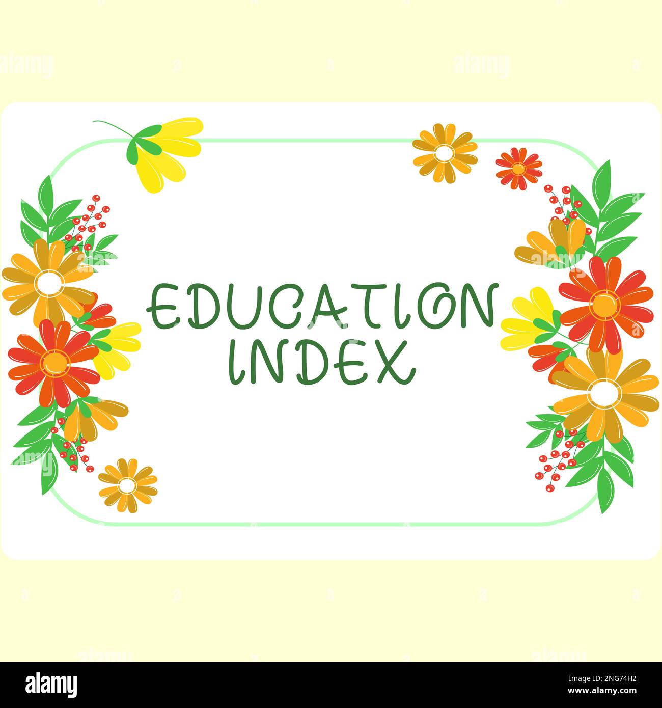 Text caption presenting Education Index. Business showcase aiming to ...