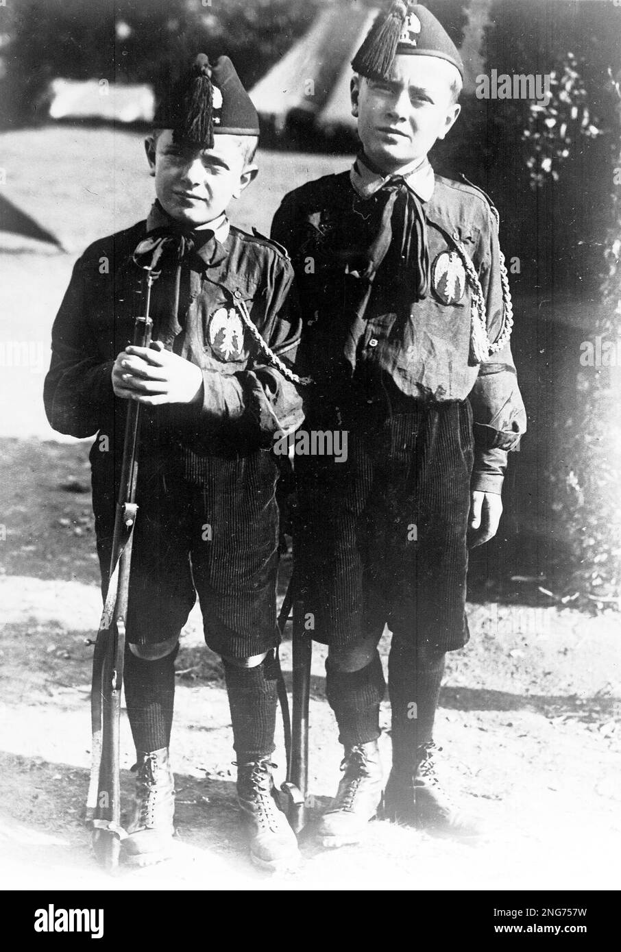 Undated file photo of Benito Mussolini's sons, Vittorio, left, and ...