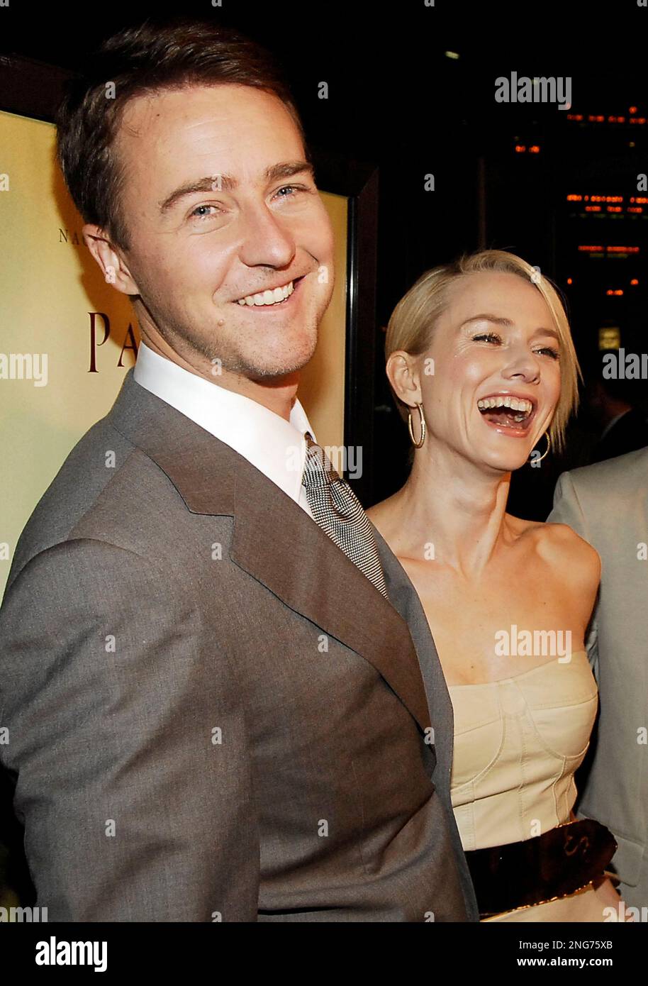 Edward Norton And Naomi Watts Edward Norton – Lifting The Veil