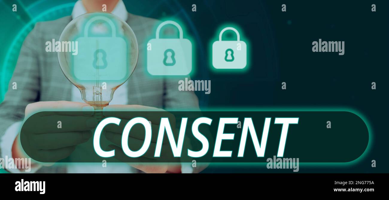 Conceptual caption Consent. Business approach general agreement about ... Conceptual caption Consent. Business approach general agreement about ...