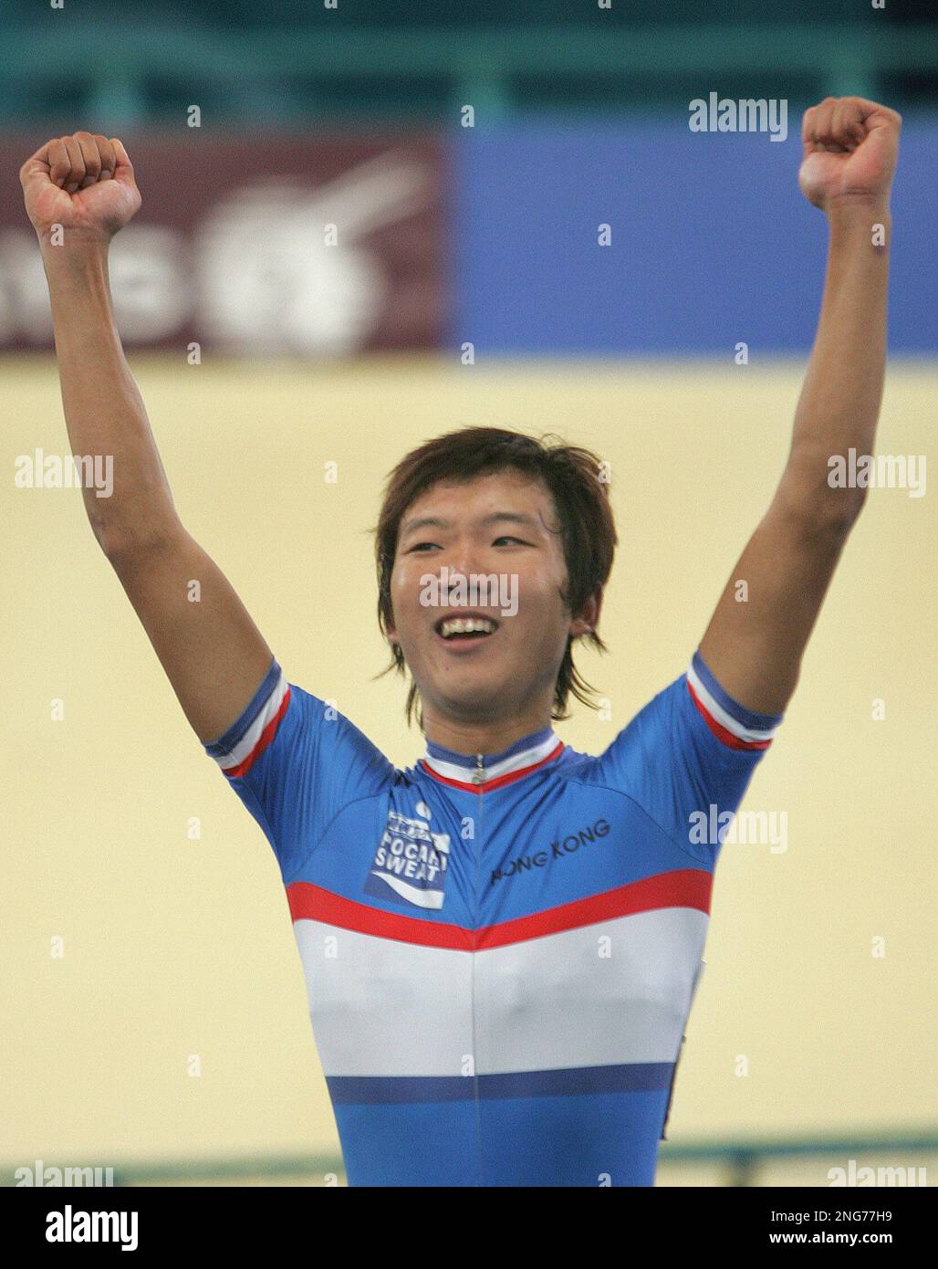 Hong Kong's Cheung King Wai celebrates after winning the gold medal in ...