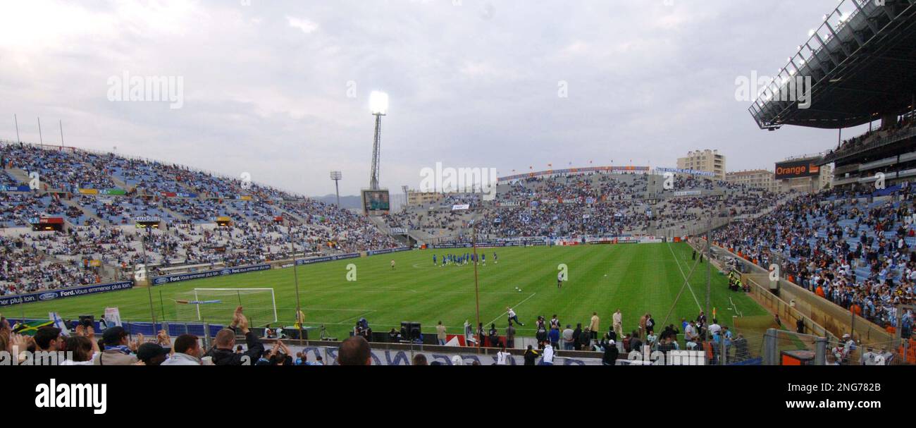 View of the Stade Velodrome in Marseille, southern France, Saturday ...