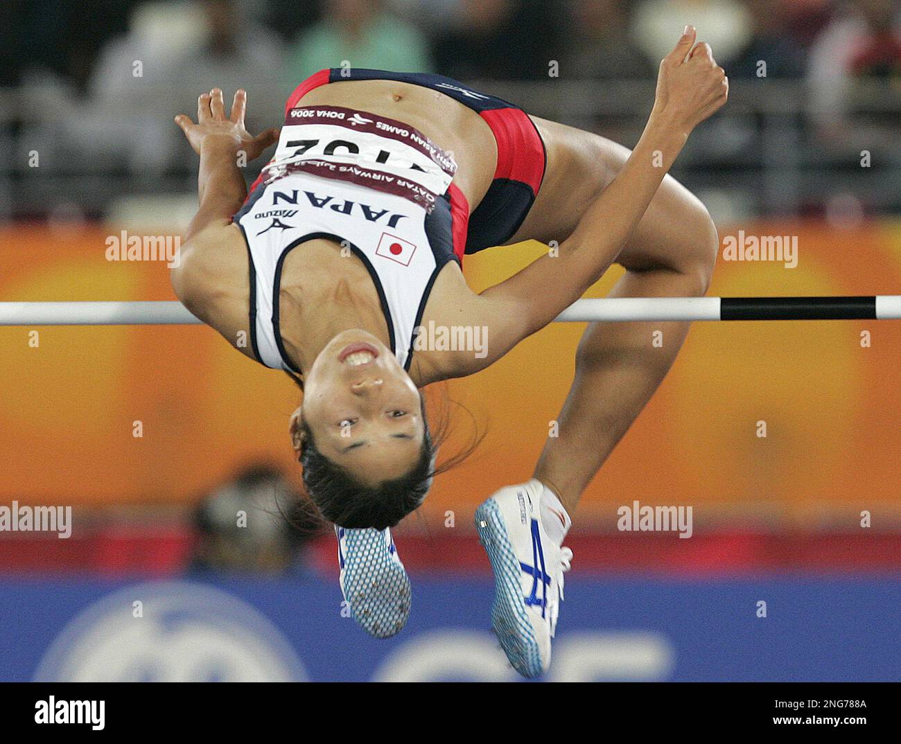 Japan's Miyuki Aoyama competes in the Women's High Jump at the Asian ...