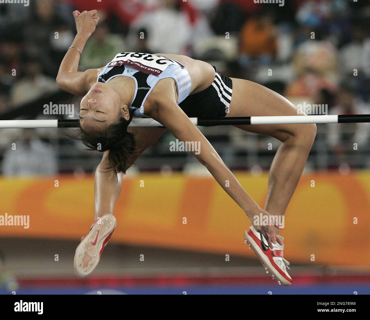 Suat Li Michelle Sng of Singapore competes in the Women's High Jump at ...