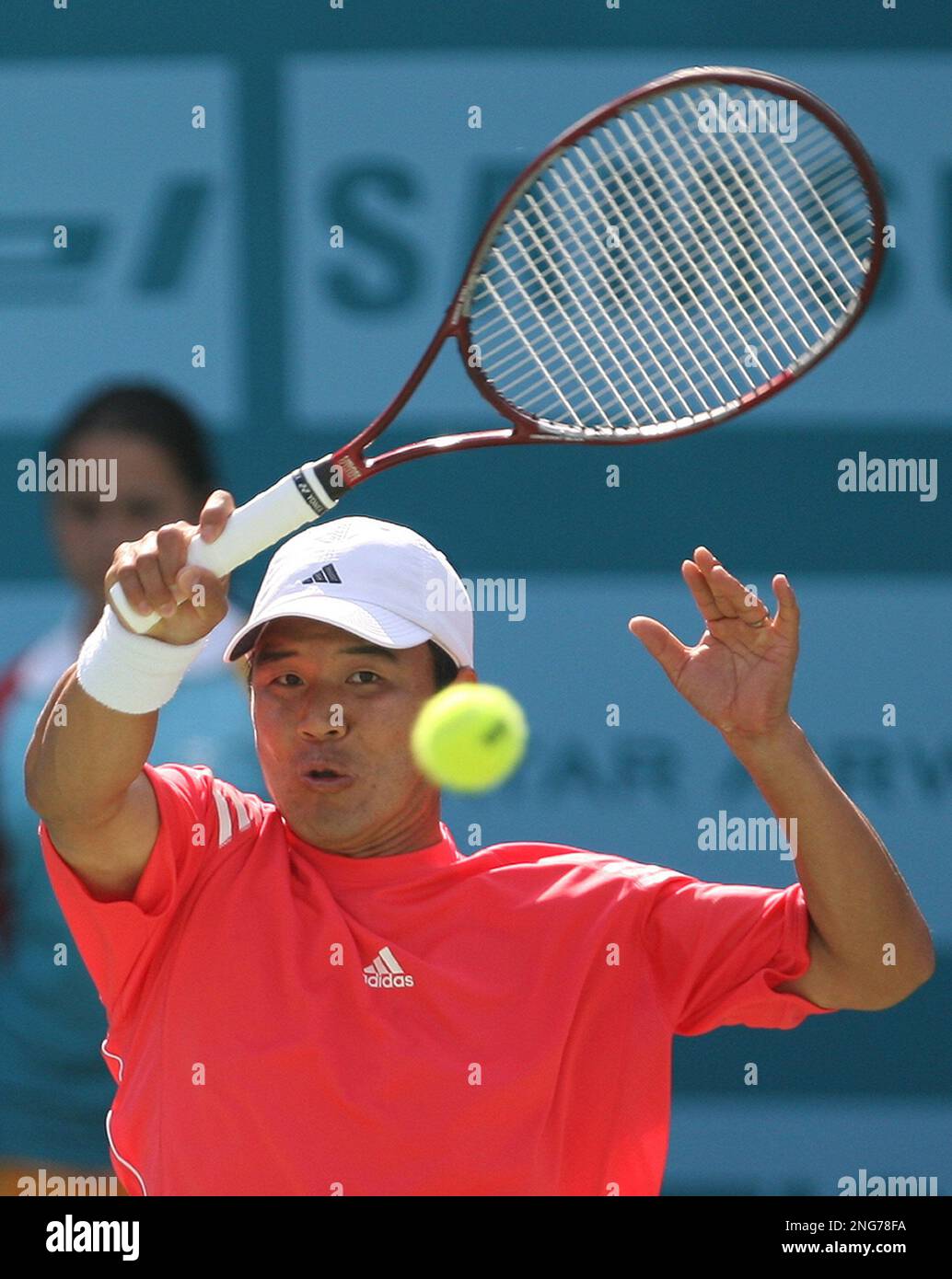 South Korea's Lee Hyung-taik eyes on the ball as he plays against ...