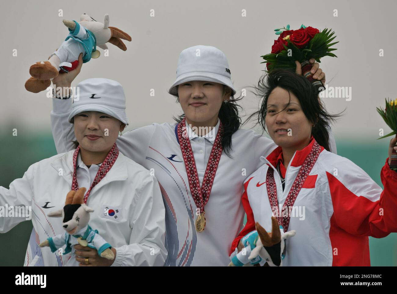 Winners, from left, South Korea's silver medalist Yun Ok-hee, South ...