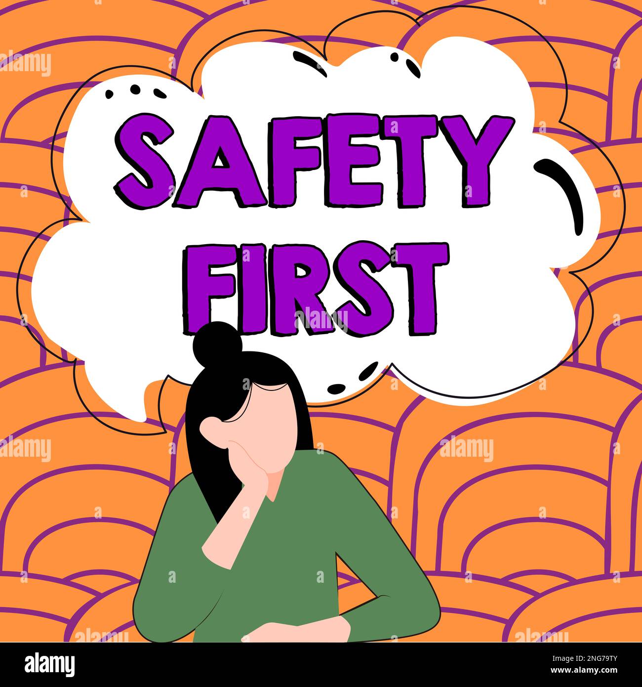 Text showing inspiration Safety First. Word Written on Avoid any ...