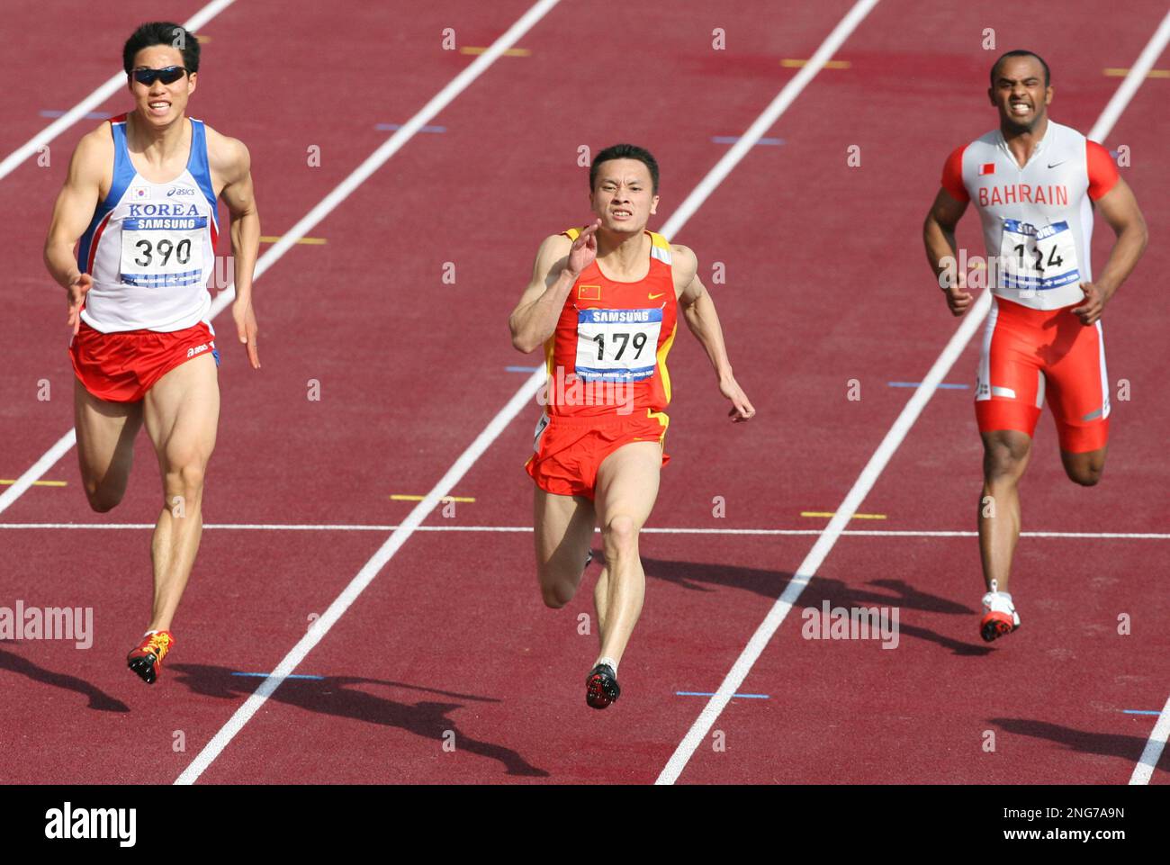 South Korea's Lee Hee-nam, China's Wen Yongyi and Bahrain's Mohamed ...