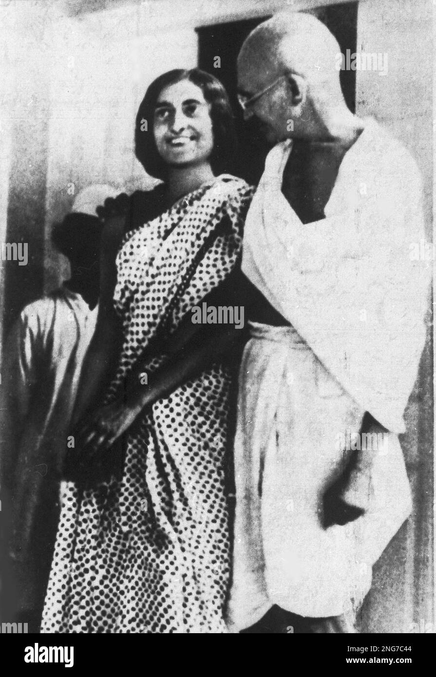 Indian spiritual leader Mahatma Gandhi, right, in this undated file ...