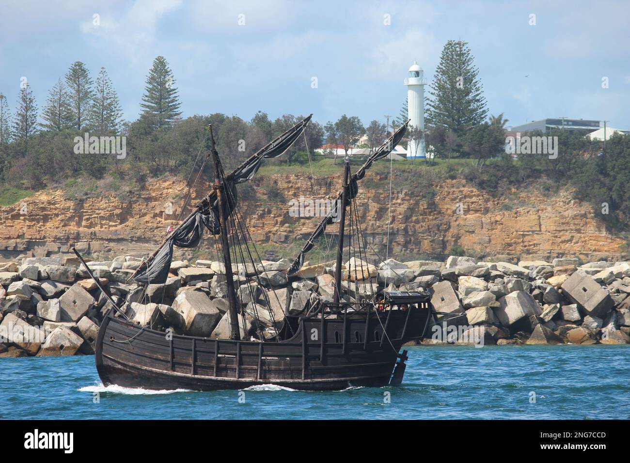 Wonderful pirate ships visits the small coastal towns of Iulka and ...