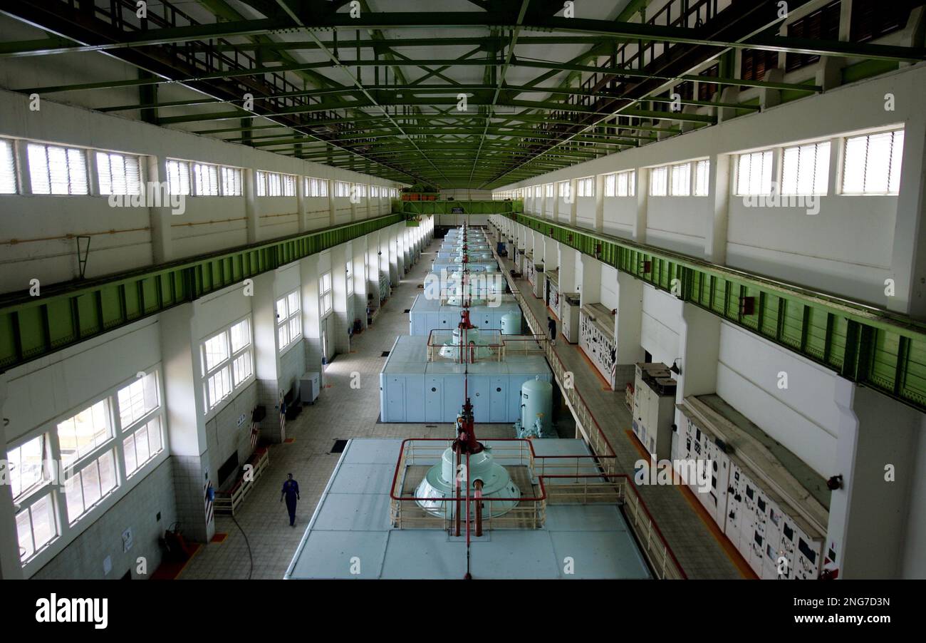 The turbine room at Nalubaale Dam in Jinja, Uganda, Thursday Nov. 2 ...