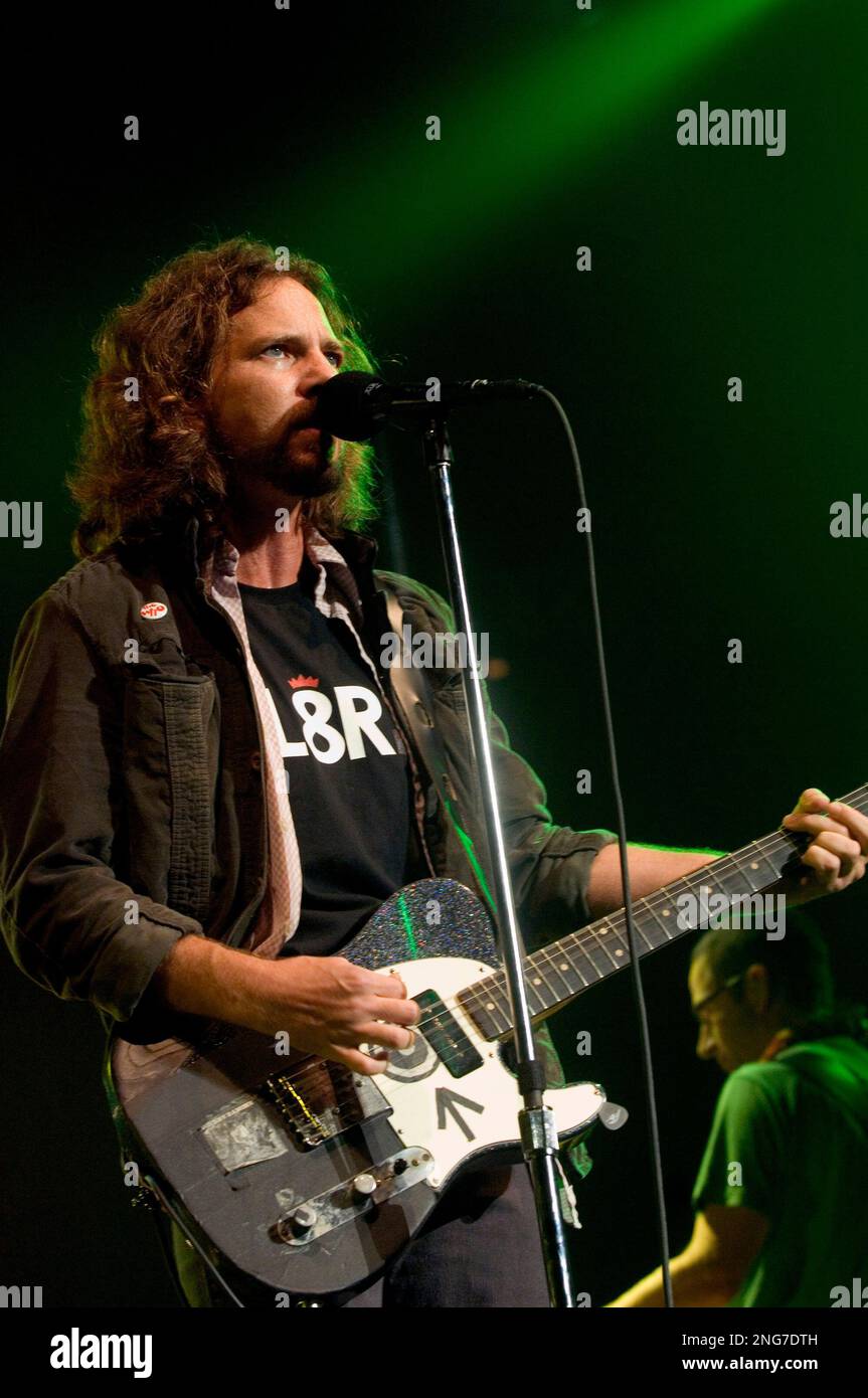 Eddie Vedder, lead singer of "Pearl Jam" opens one of two concerts ...