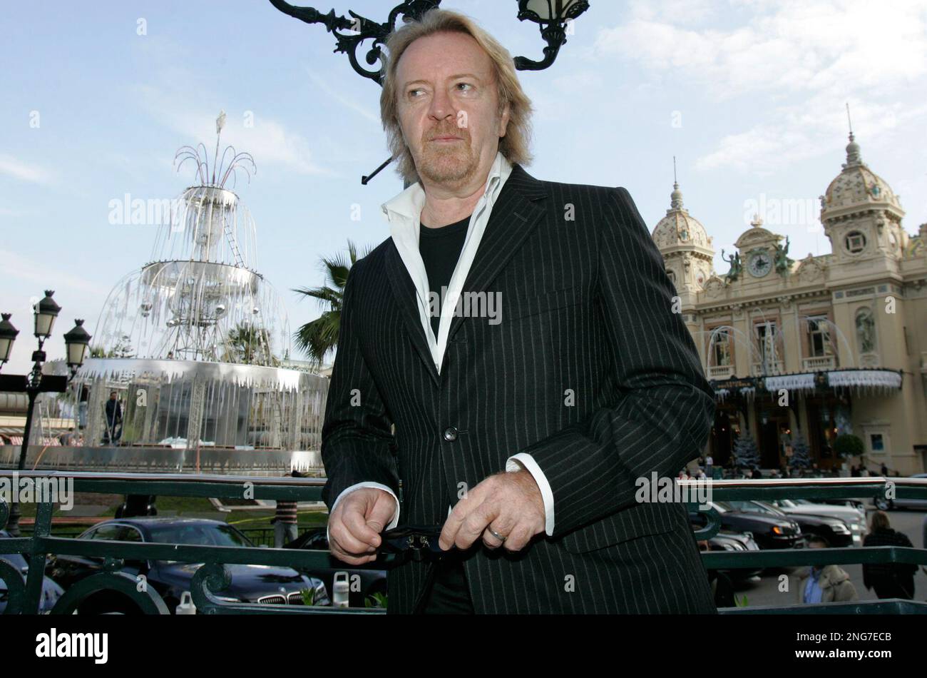 Italian singer Umberto Tozzi poses during a photocall in front of the ...
