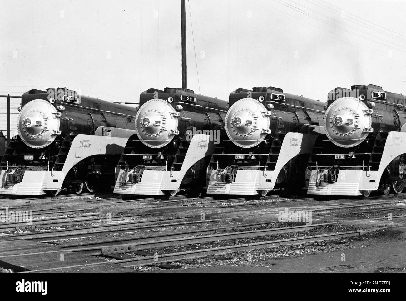 Four of the six new stream line locomotives that will operate between ...