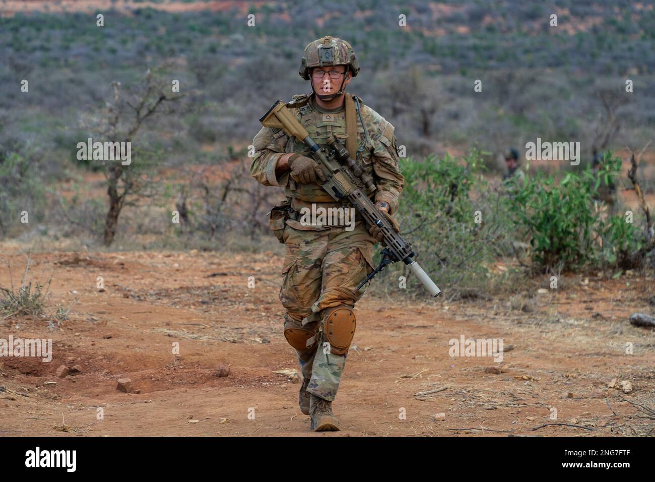 A U.S. Army paratrooper with Chosen Company, 2nd Battalion, 503rd ...