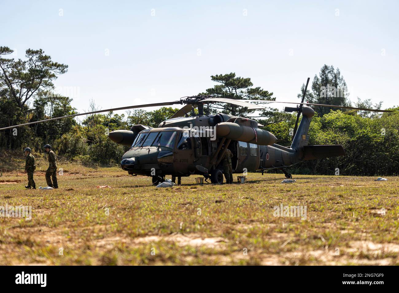 A Japan Ground Self-Defense Force (JGSDF) UH-60JA Black Hawk Helicopter ...