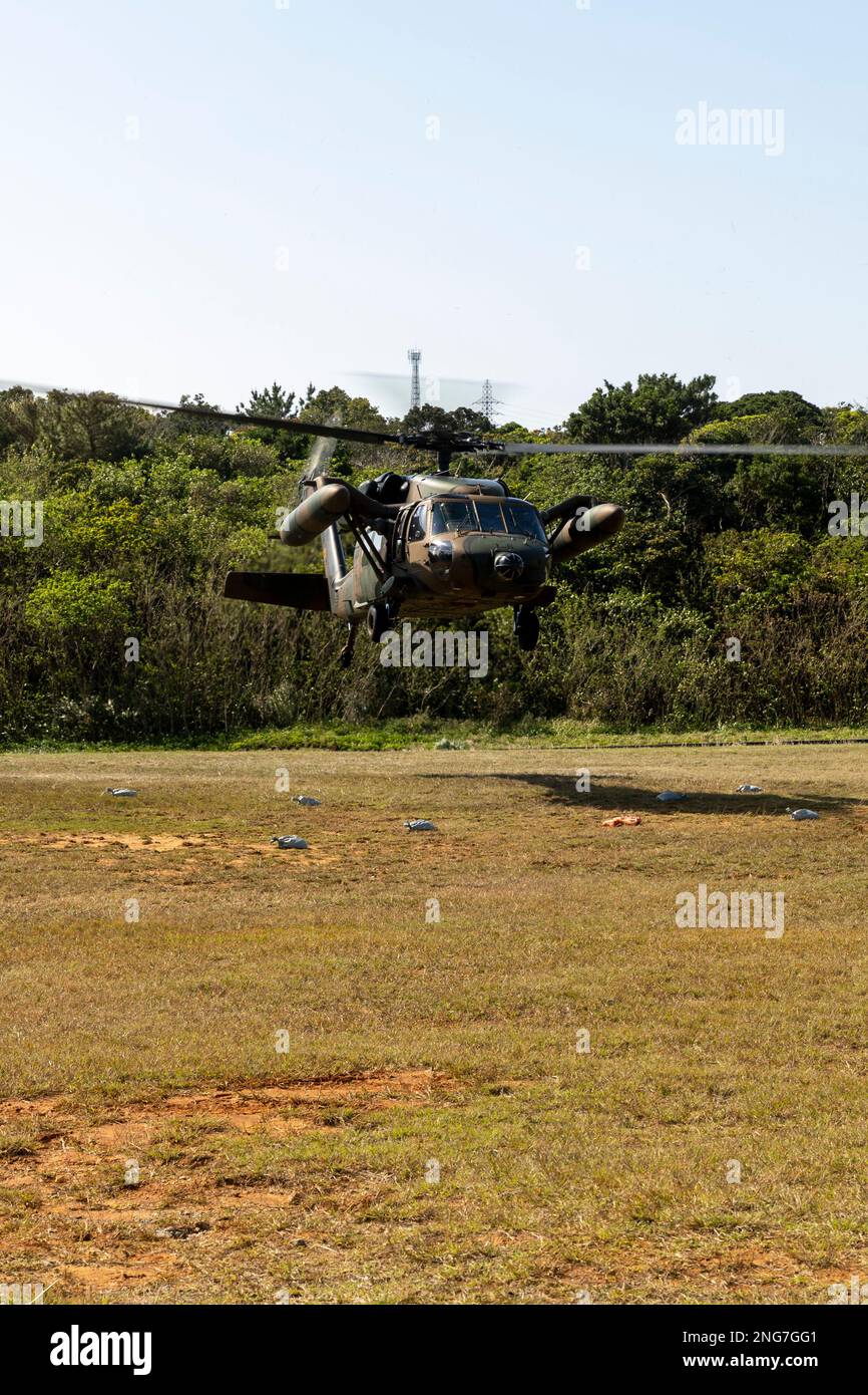 A Japan Ground Self-Defense Force (JGSDF) UH-60JA Black Hawk Helicopter ...