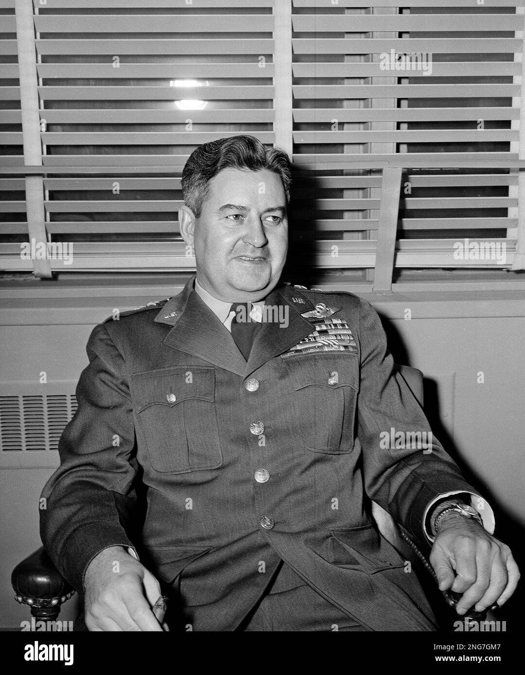 Gen. Curtis E. LeMay in his office at SAC Headquarters at Offut Air ...