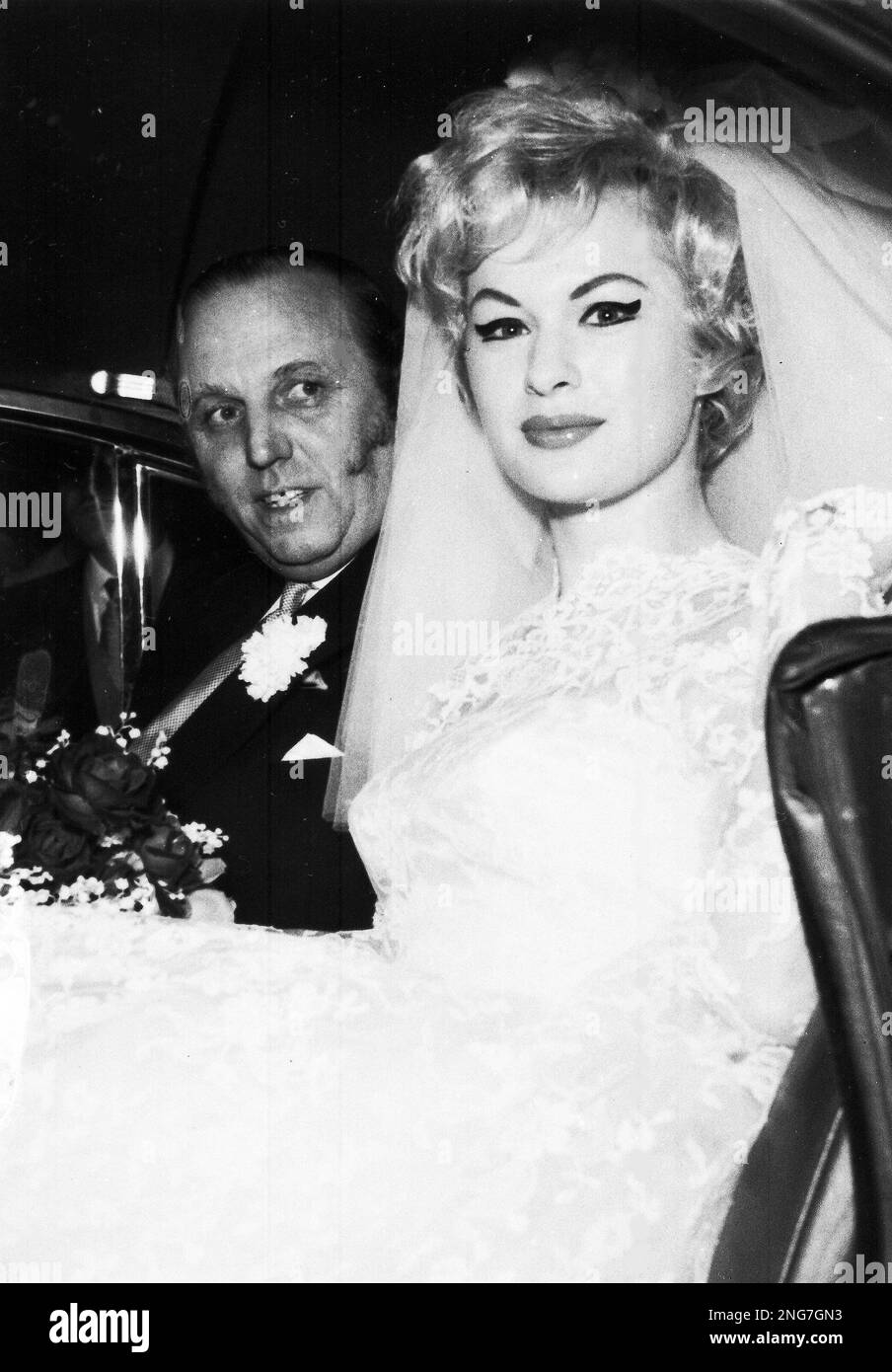 Antique dealer and night club owner Horace Dibben, 54, with his bride ...