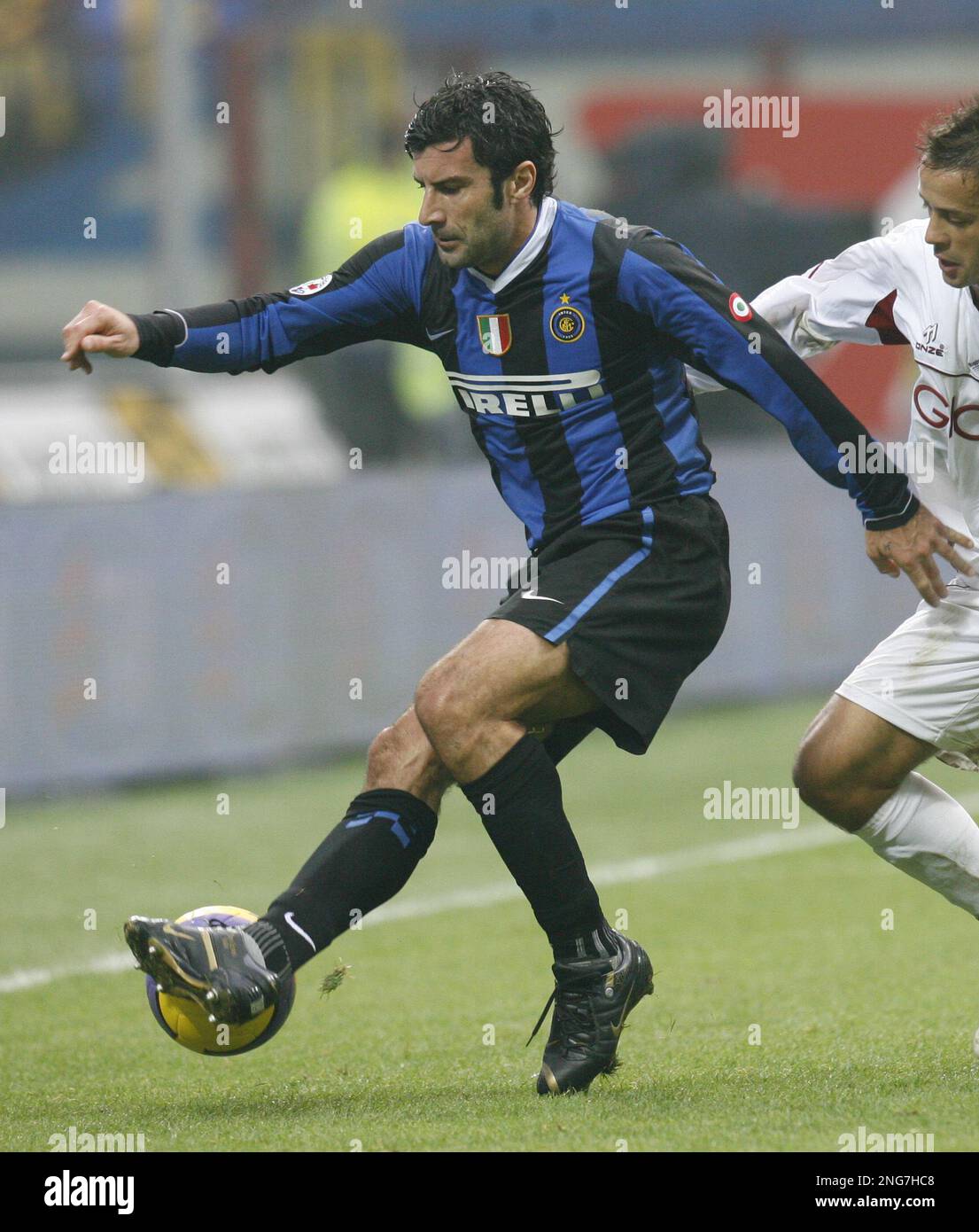 Inter Milan's Luis Figo of Portugal during an Italian major league ...