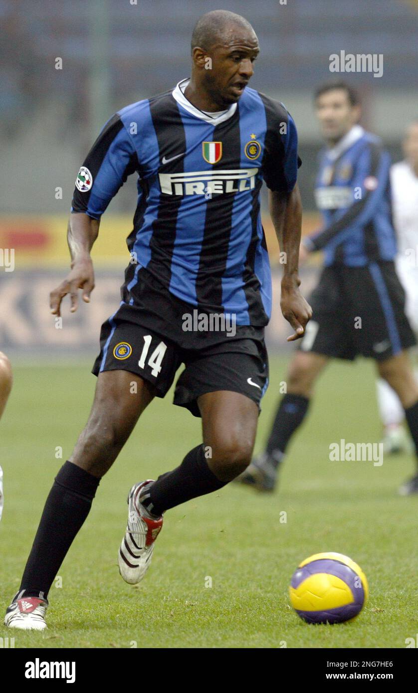 Inter Milan's Patrick Vieira of France during an Italian major league ...