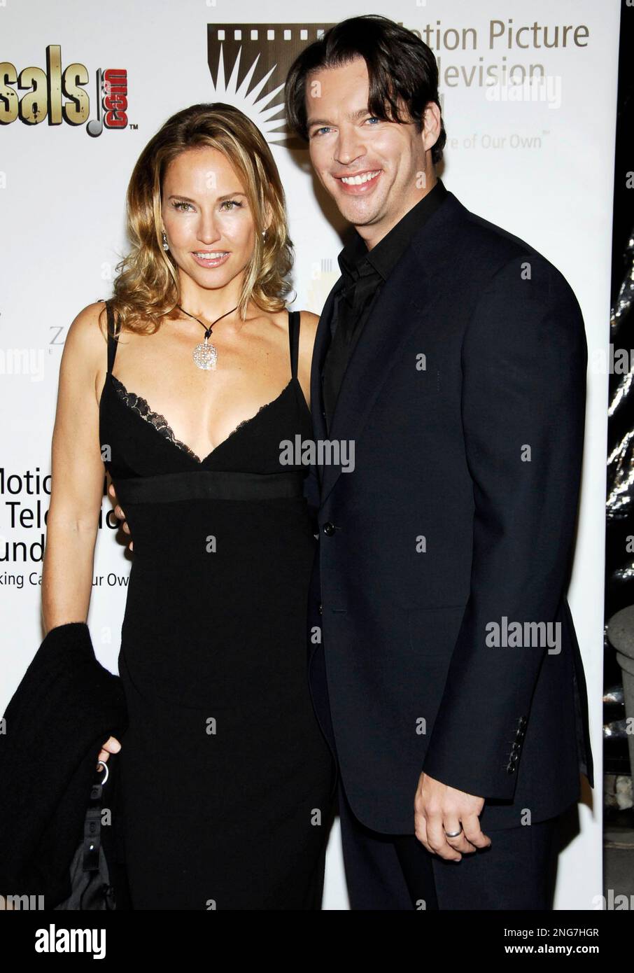 Singer Harry Connick Jr., right, and wife actress Jill Goodacre, left ...