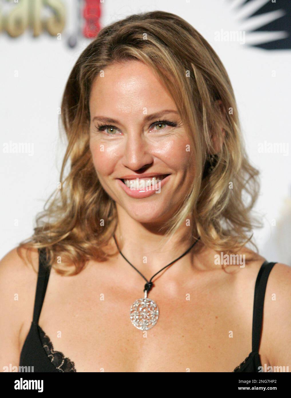 Actress Jill Goodacre poses on the press line at "A Fine Romance ...