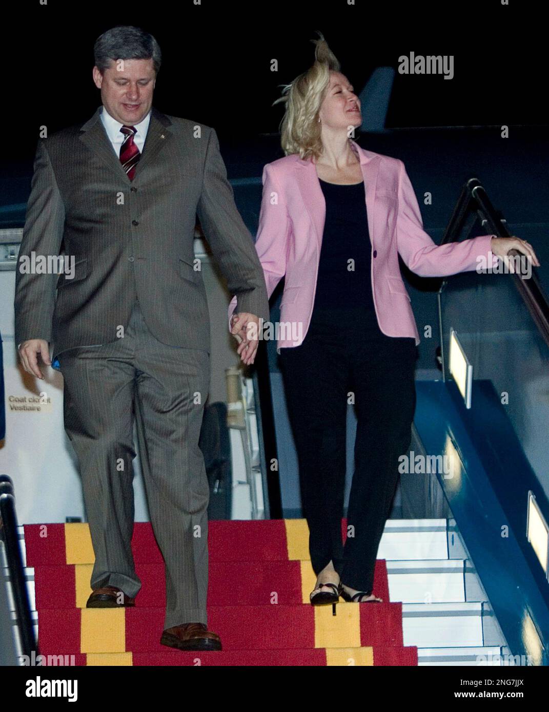 Canadian Prime Minister Stephen Harper and his wife Laureen arrive in ...