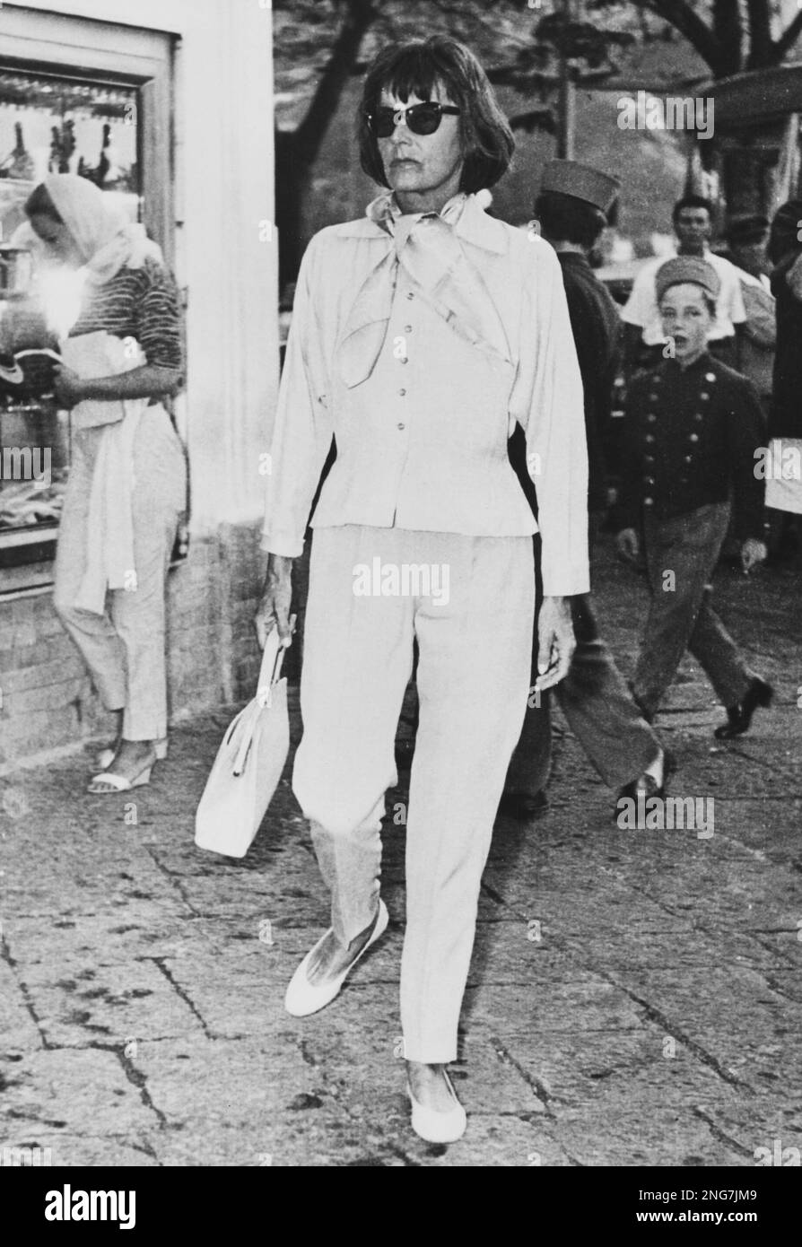Swedish actress Greta Garbo takes a stroll on the streets of the ...