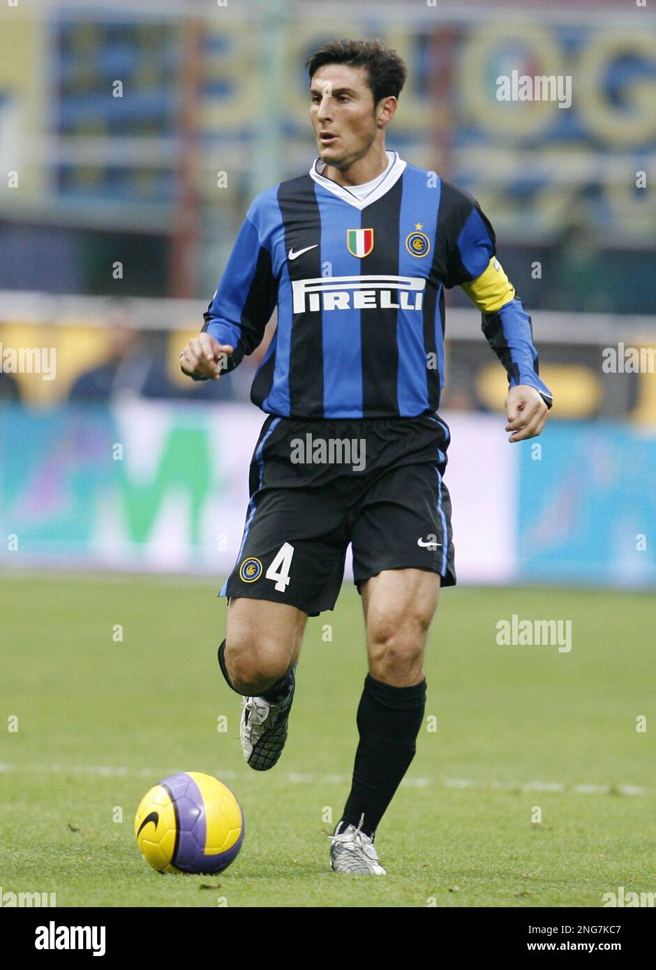 Inter Milan's Javier Zanetti of Argentina during an Italian major ...