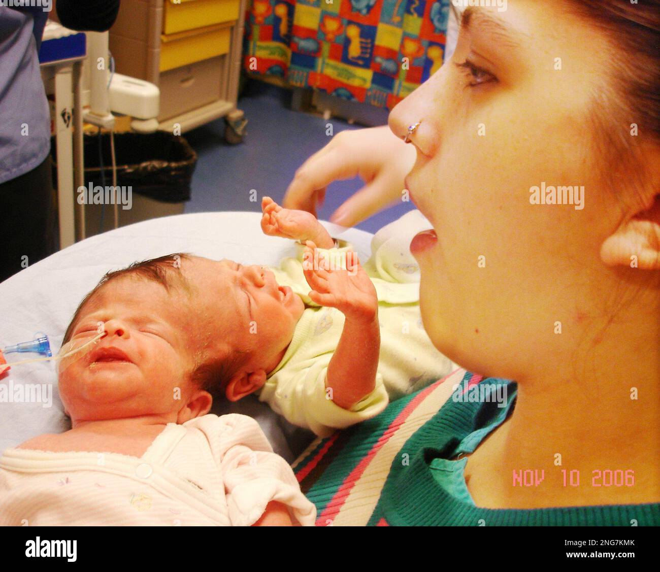 Mom Felicia Simms with her conjoined twins Tatiana left and Krista ...