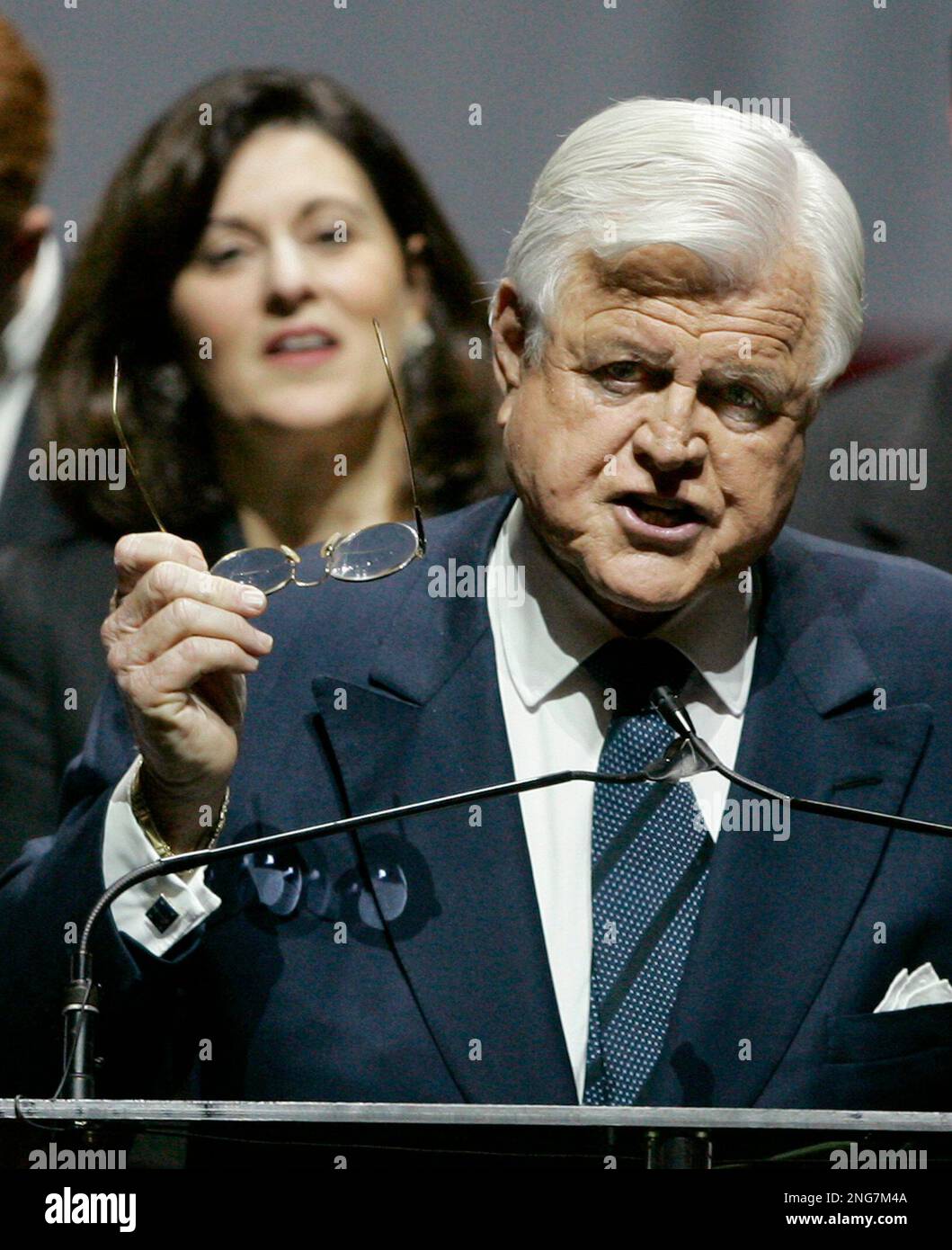 Sen. Ted Kennedy, D-Mass., celebrates his re-election with his wife ...