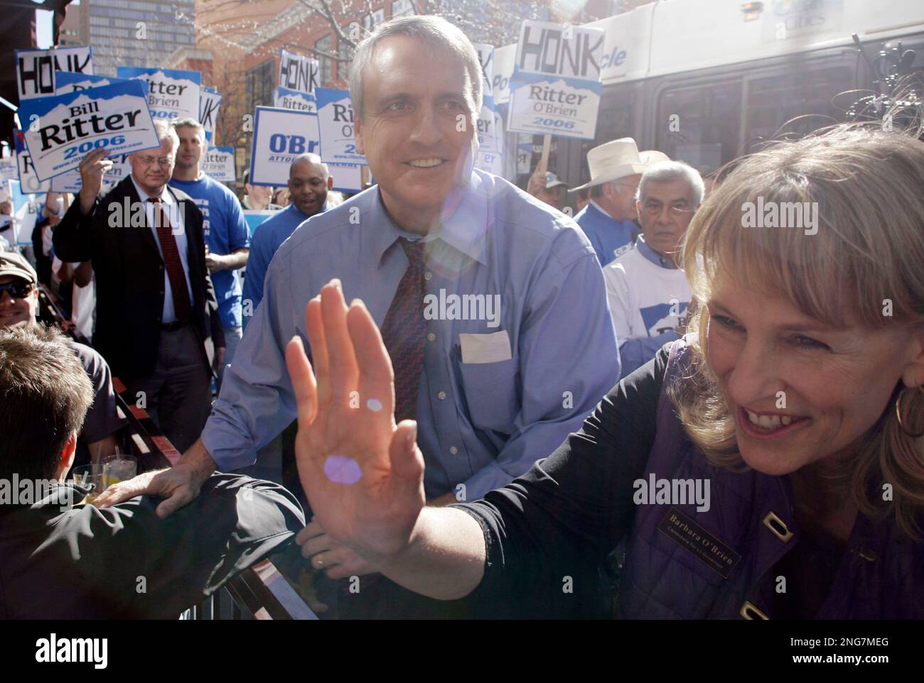 Bill Ritter, Democratic candidate for Colorado's governorship, left ...
