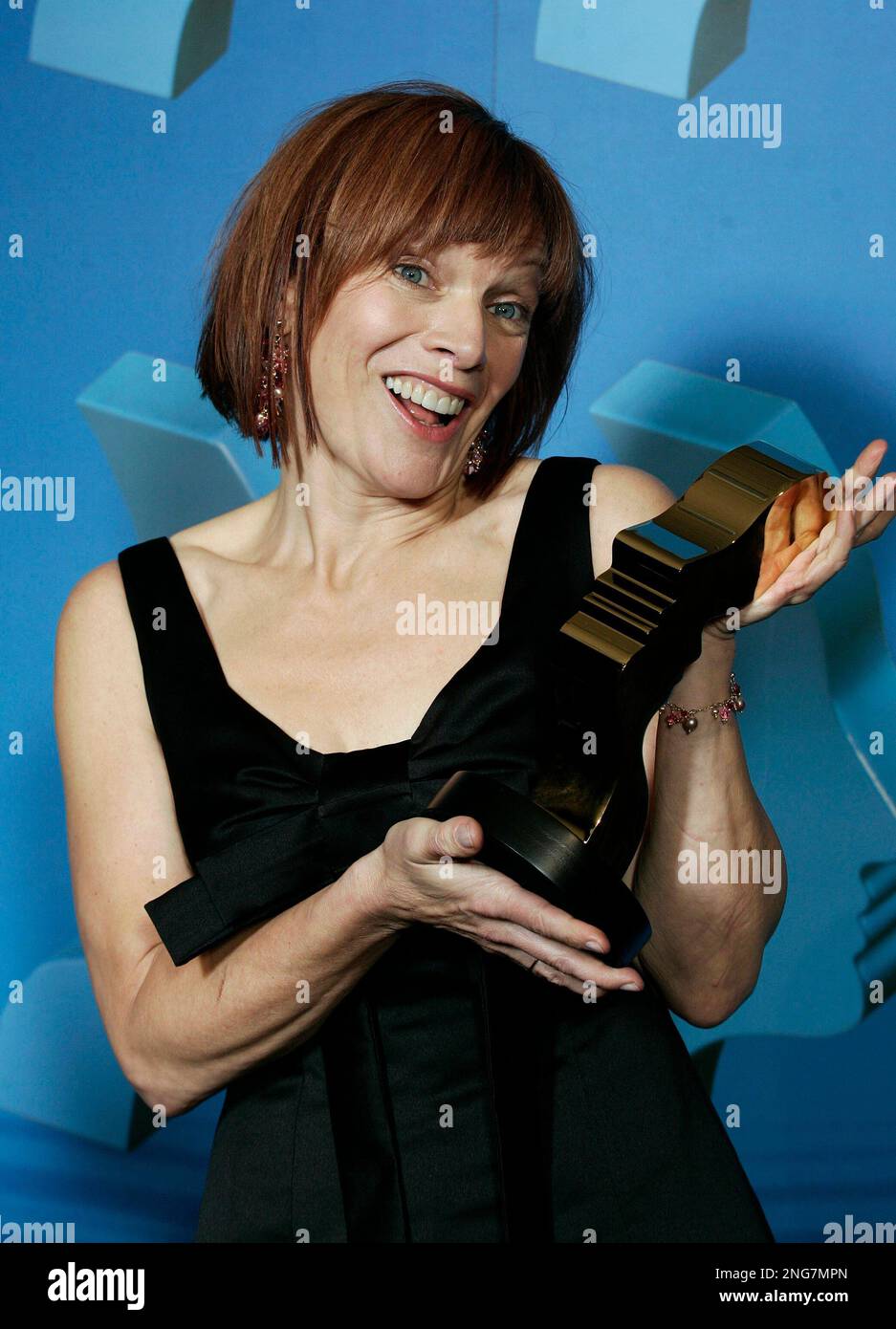 Martha Burns poses for photos after winning the Gemini award for the ...