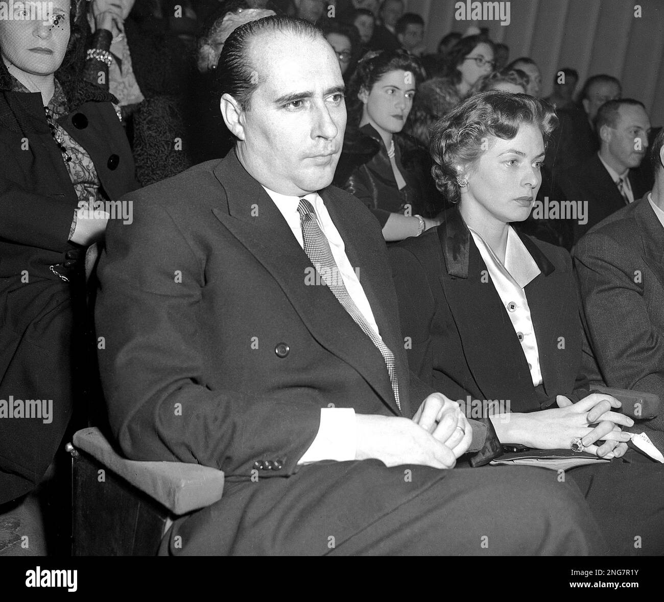 Director Roberto Rossellini and his wife, actress Ingrid Bergman ...