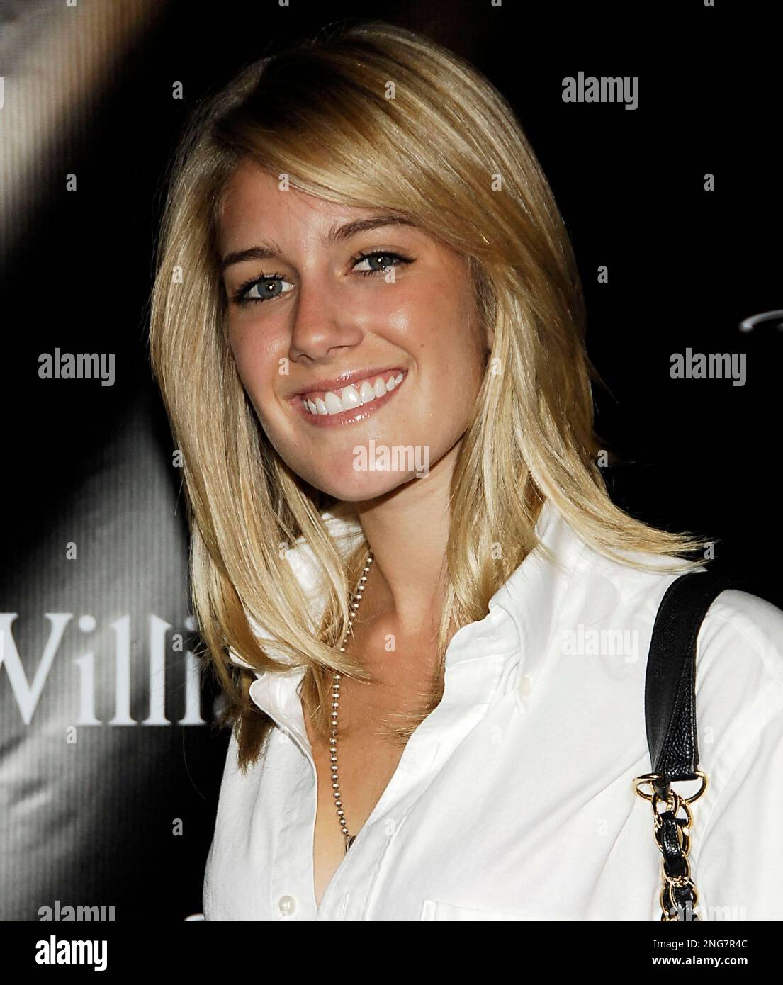 Actress Heidi Montag poses on the red carpet during the William Rast ...