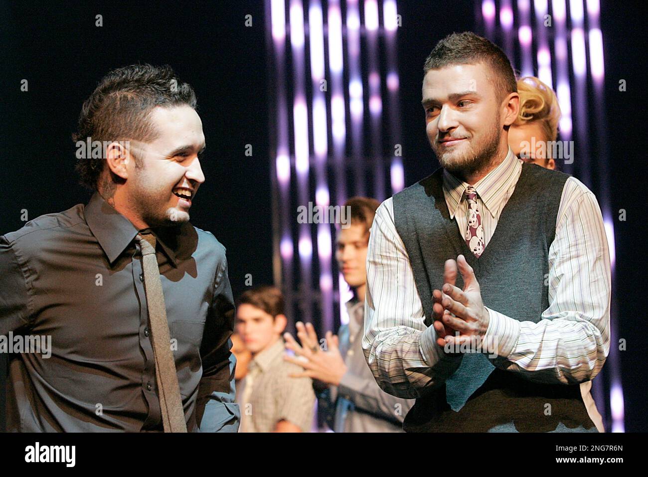 Singer Justin Timberlake, right, and his best friend Trace Ayala, left ...