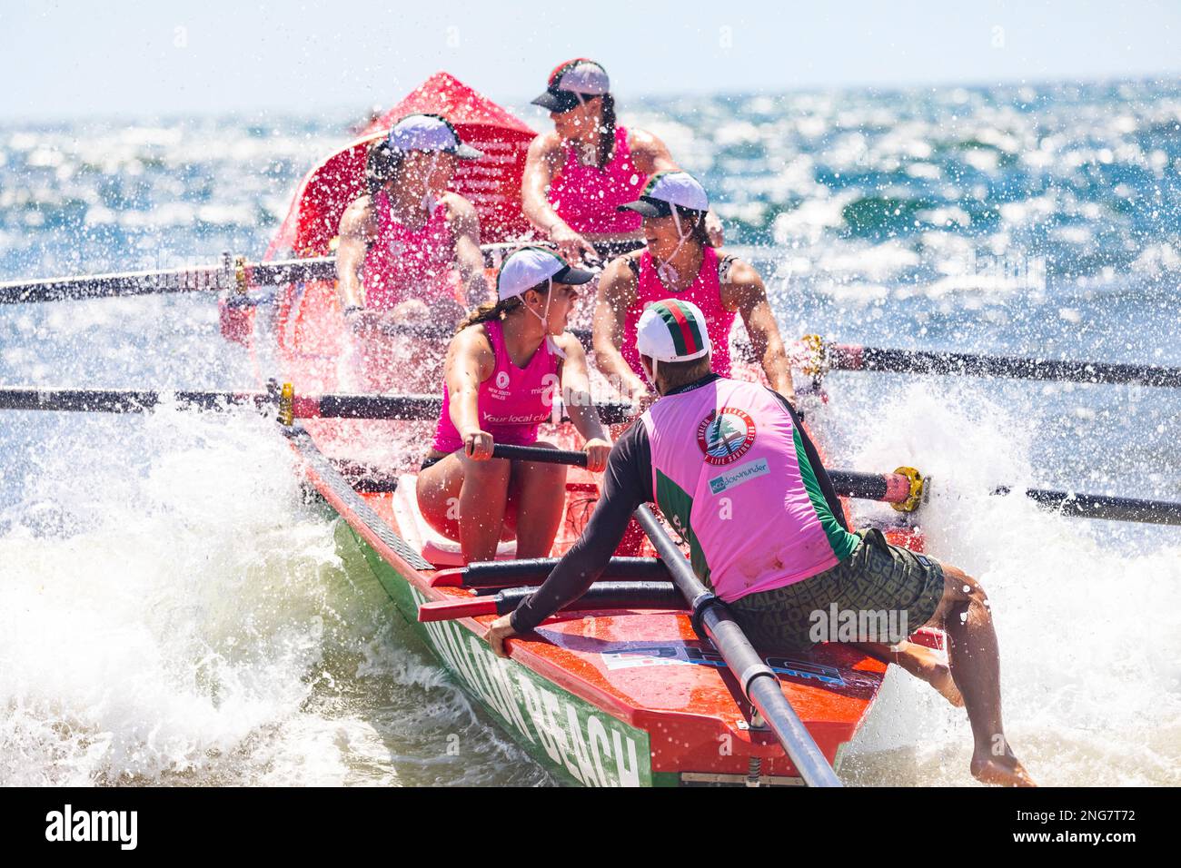 Sydney,Australia Surfboat racing carnival, womens Avalon Beach team ...