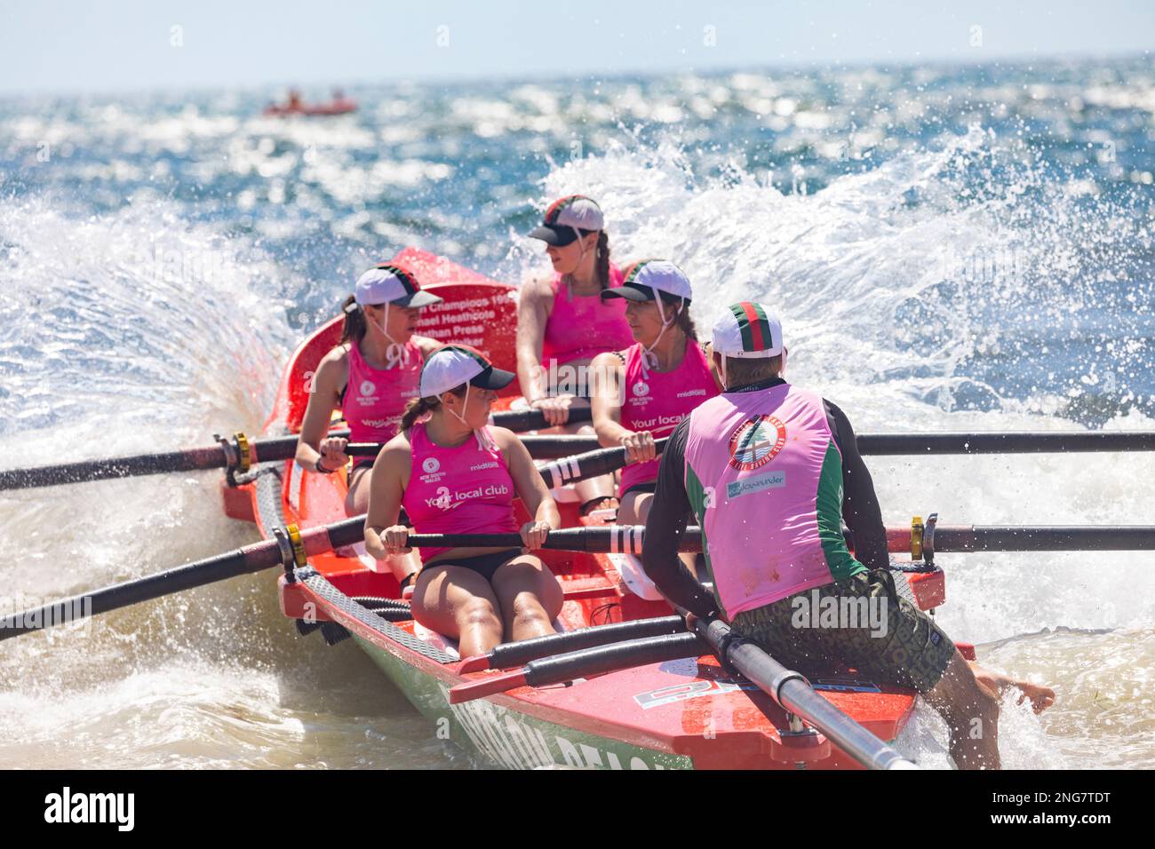 Sydney,Australia Surfboat racing carnival, womens Avalon Beach team ...
