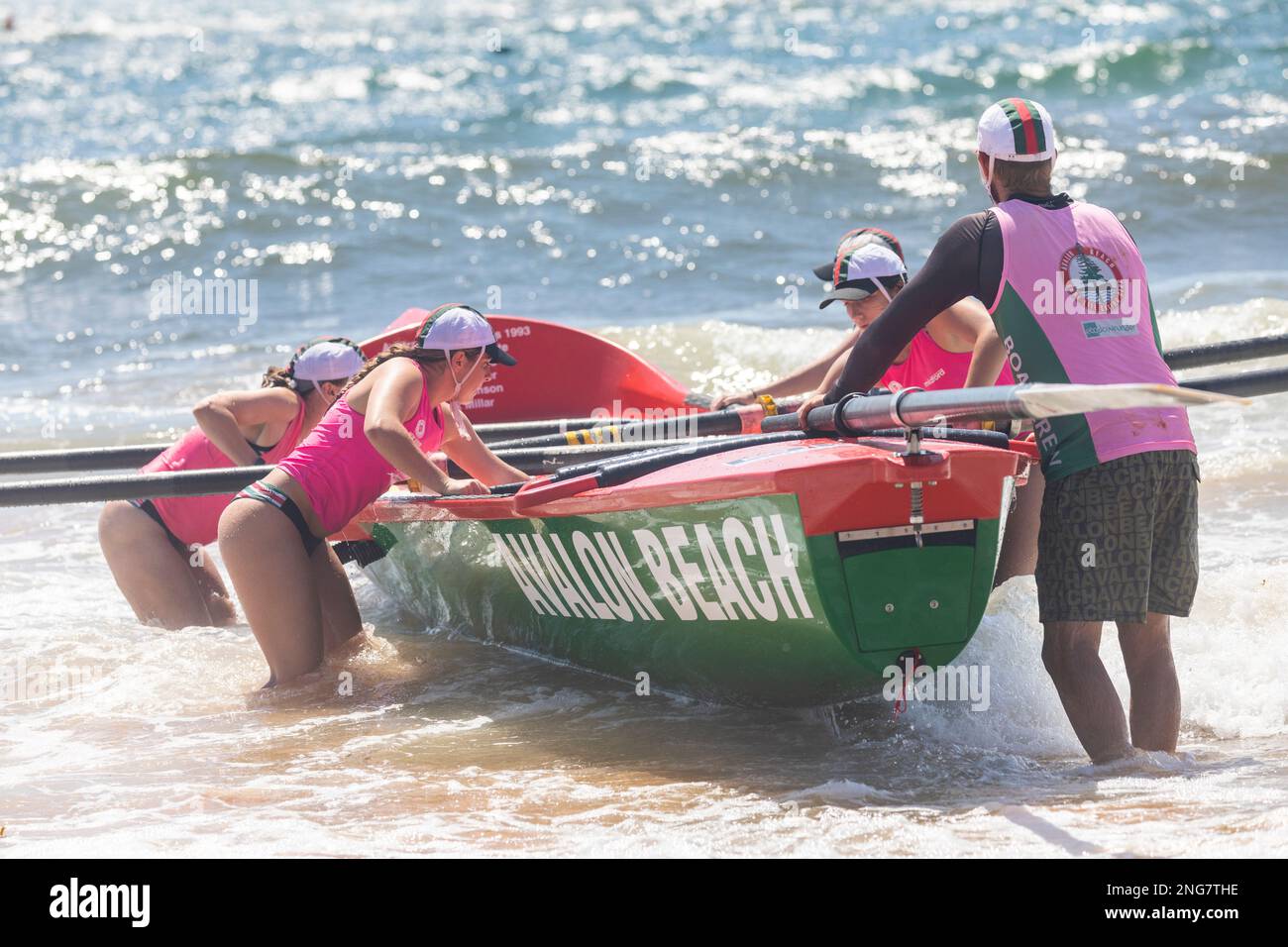 Sydney,Australia Surfboat racing carnival, womens Avalon Beach team ...
