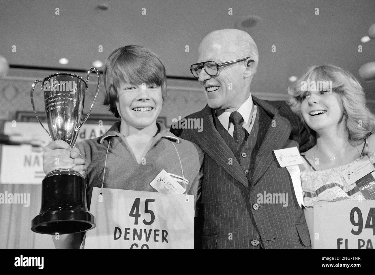 Jacques Bailly of Denver Colo., winner of the 53rd annual spelling bee ...