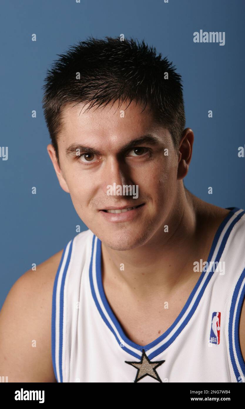 Darko Milicic of Serbia at Orlando Magic media day in Maitland, Fla. on ...