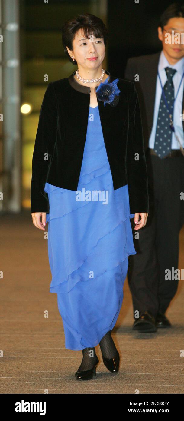 Newly appointed Economy and Banking Minister Hiroko Ota arrives at the ...