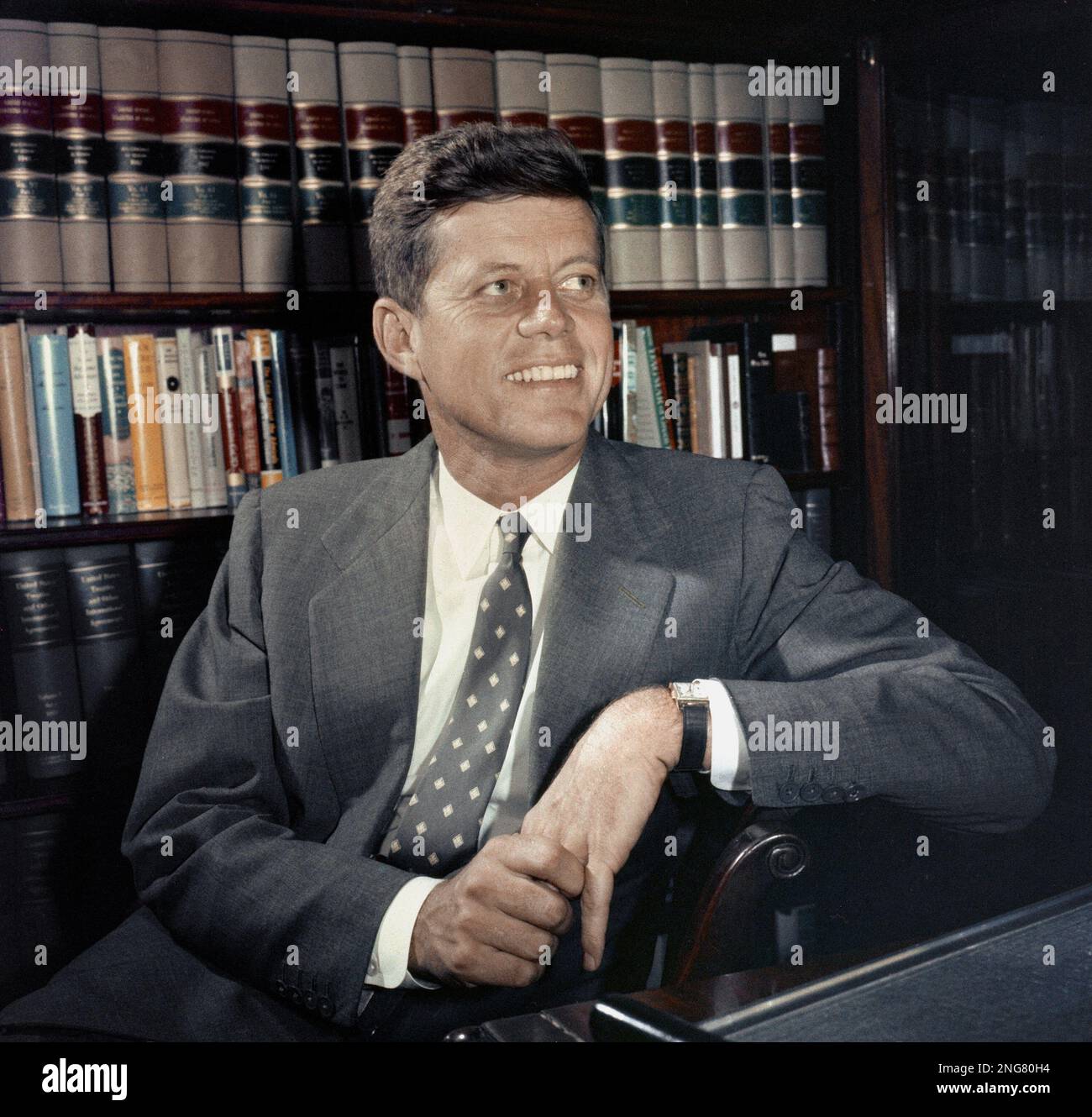 John F. Kennedy (D-Mass.) the Senator from Massachusetts, in his ...