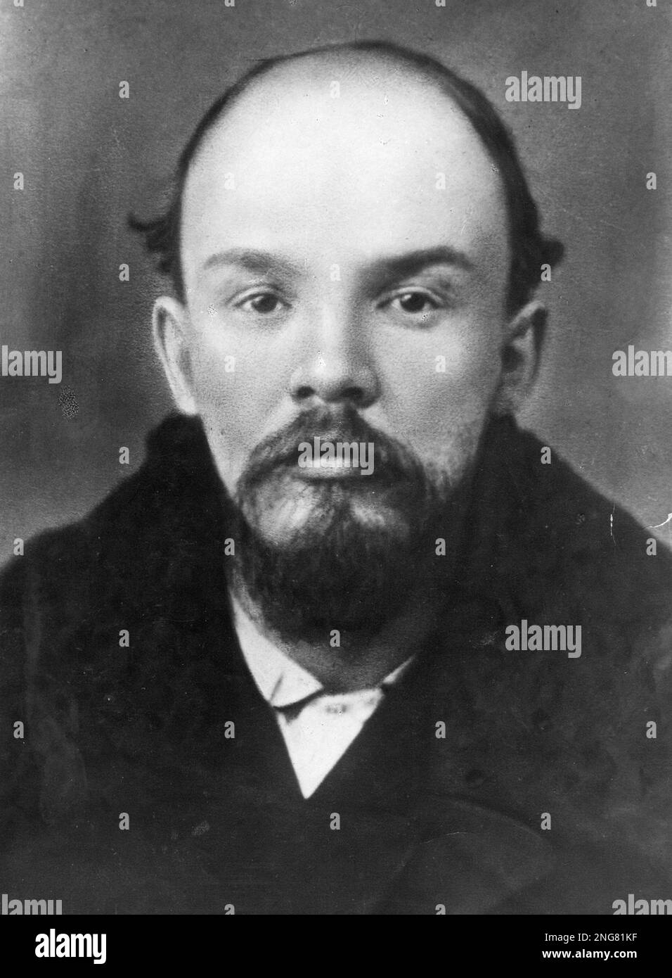 A late 1890s portrait of Vladimir Ilyich Lenin. His real name was ...