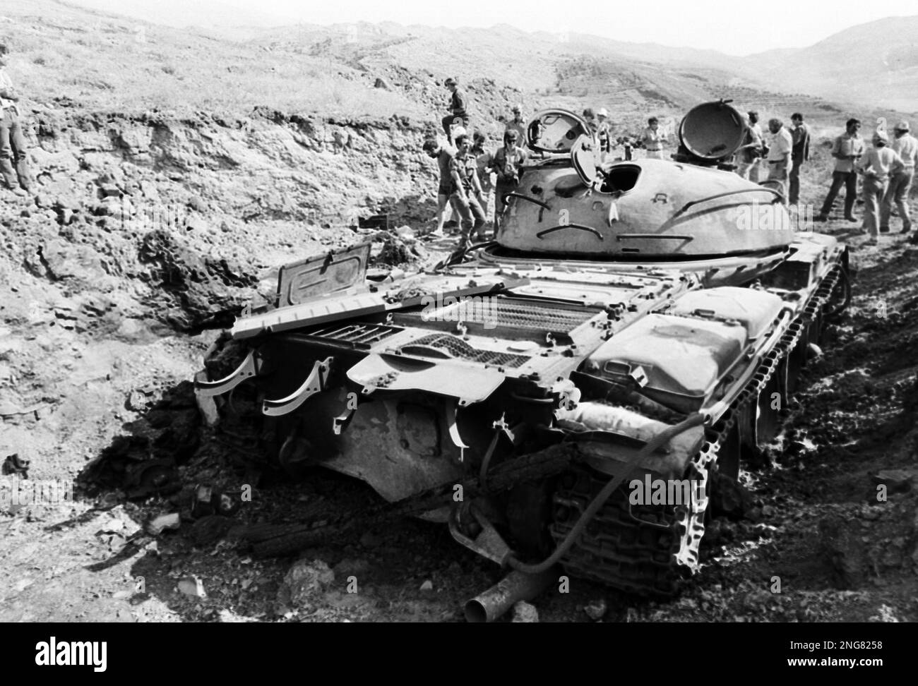 Israeli soldiers show journalists, June 13, 1982 one of the brand new ...